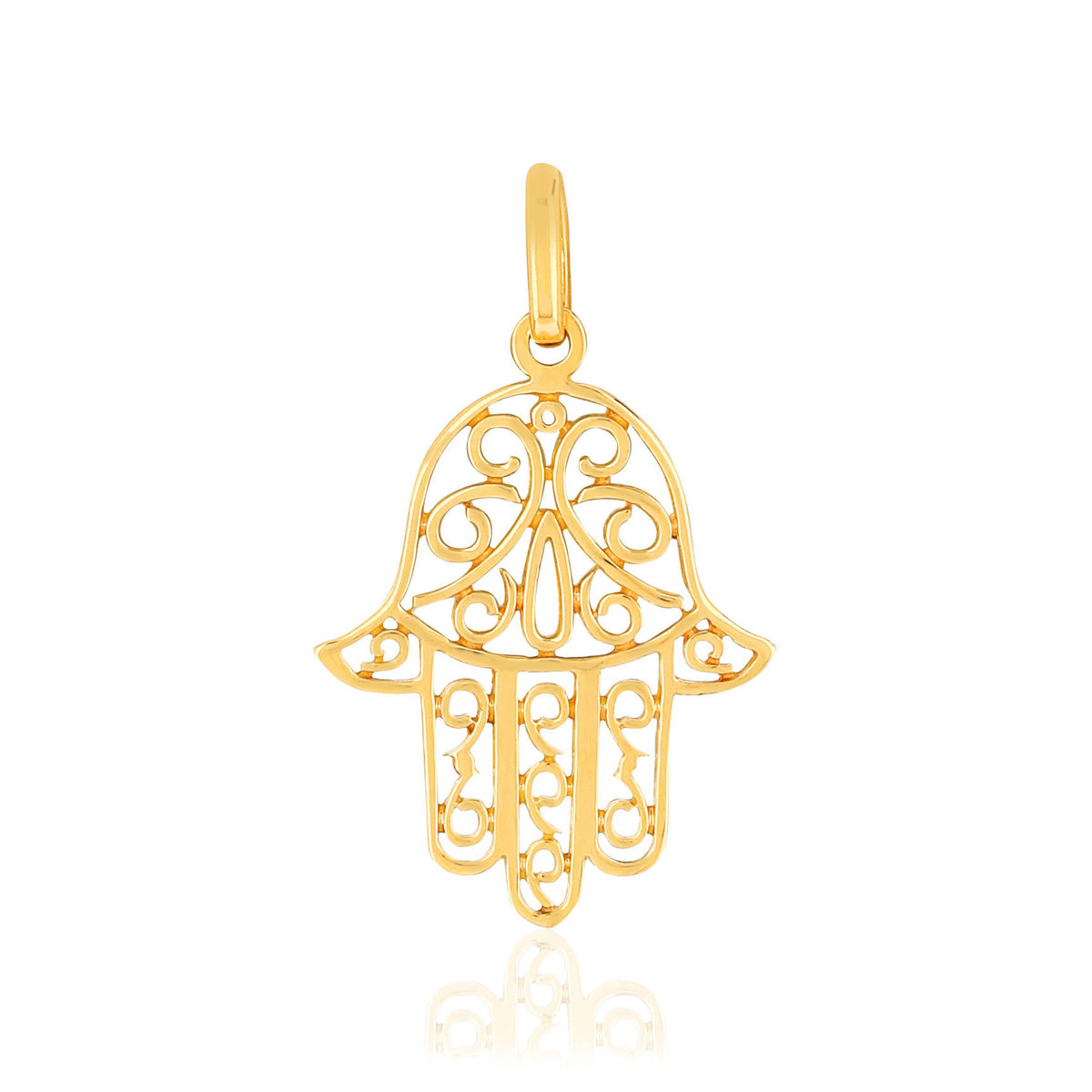 Pendentif main de fatma or jaune 750 - Femme - Pendentif | MATY