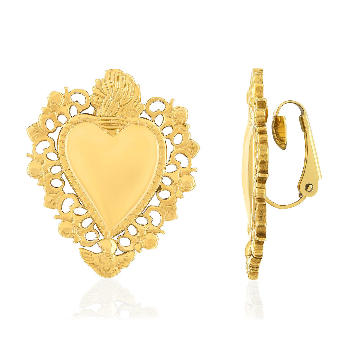Boucles d'oreilles acier doré | MATY