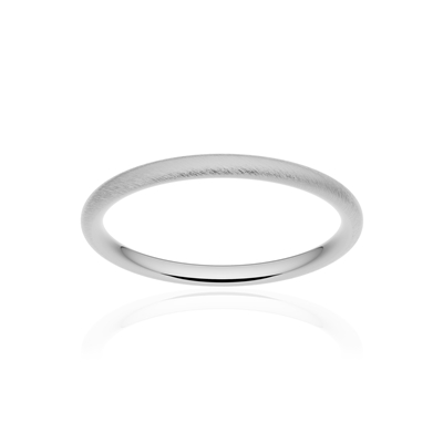 Alliance platine 950 givré ruban confort 2 mm | MATY