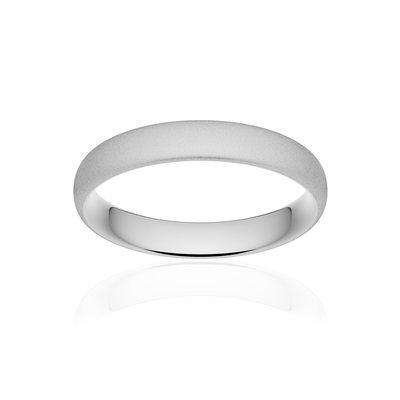 Alliance platine 950 sablé ruban confort 4 mm | MATY