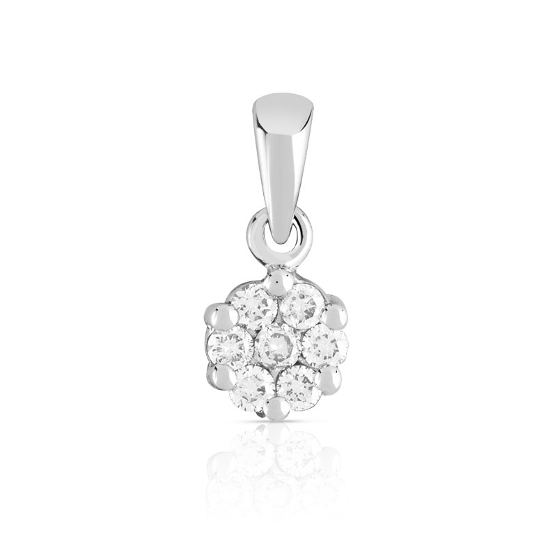 Pendentif or 750 blanc diamant - Femme - Pendentif | MATY