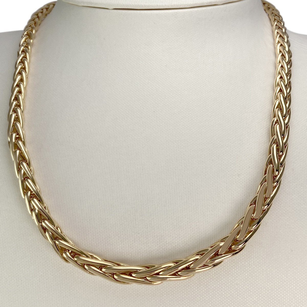 Collier en chute d'occasion or 750 jaune maille palmier 50 cm | MATY