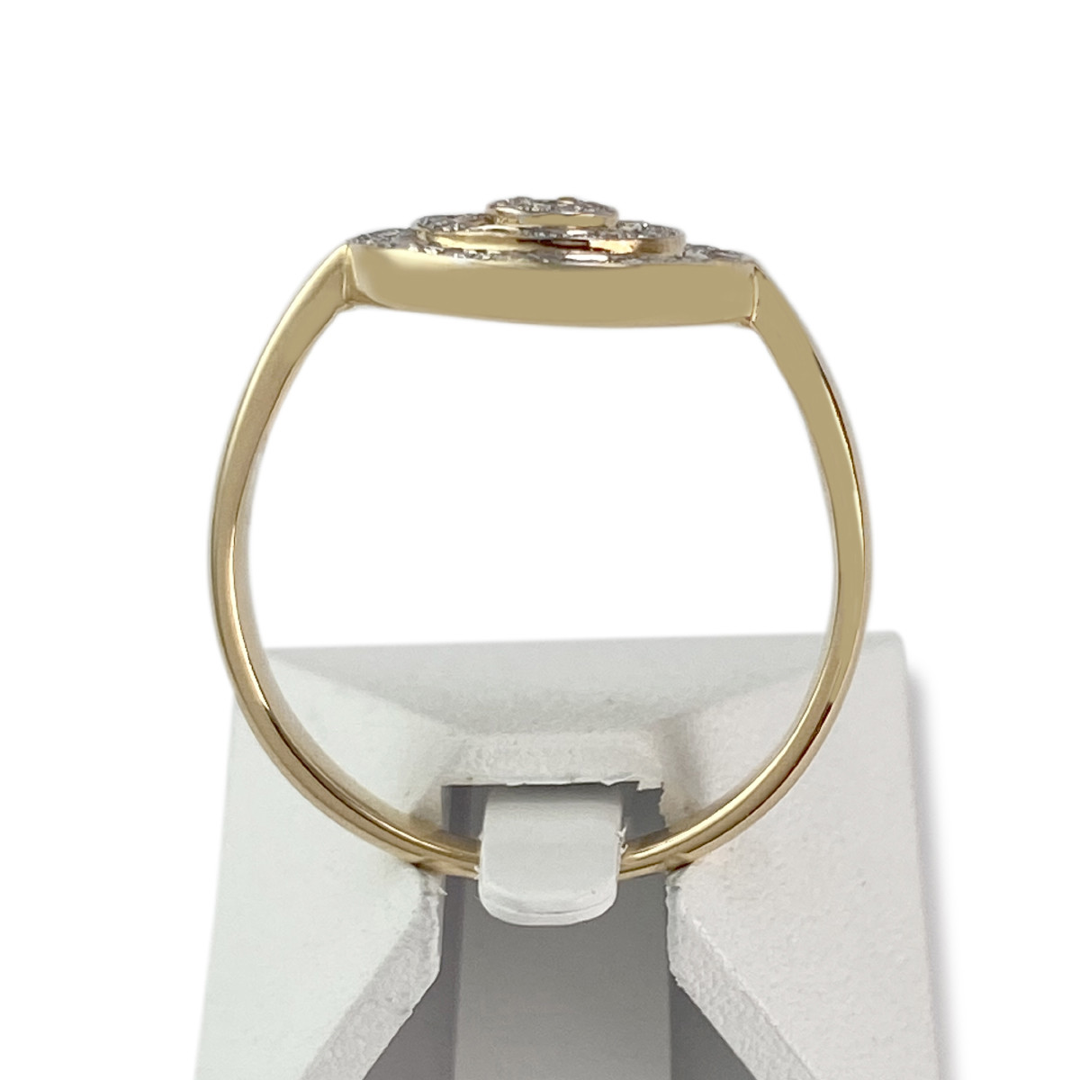 Second hand ring gold 750 2 tone diamonds | MATY