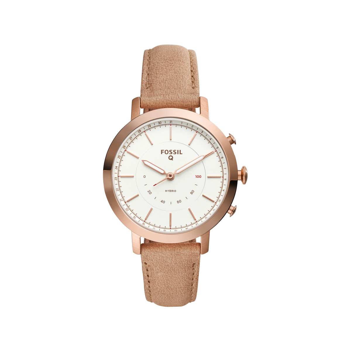 Montre Fossil femme connectée acier doré cuir - Femme - modèle FTW5007 ...