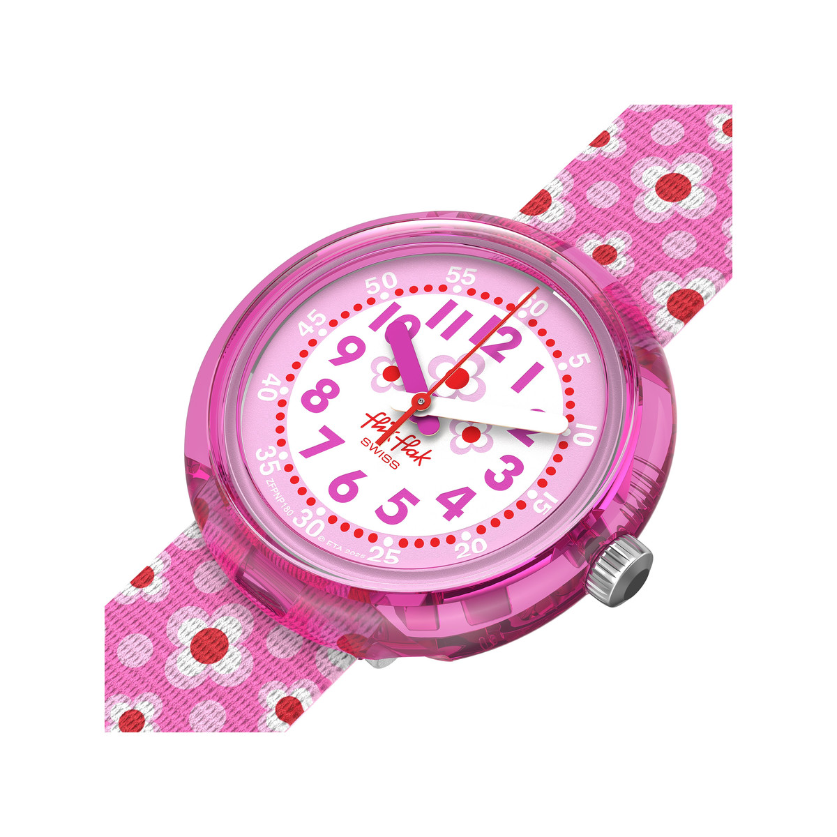 Montre FLIK FLAK pattern paradise enfant bracelet pet recycle rose | MATY