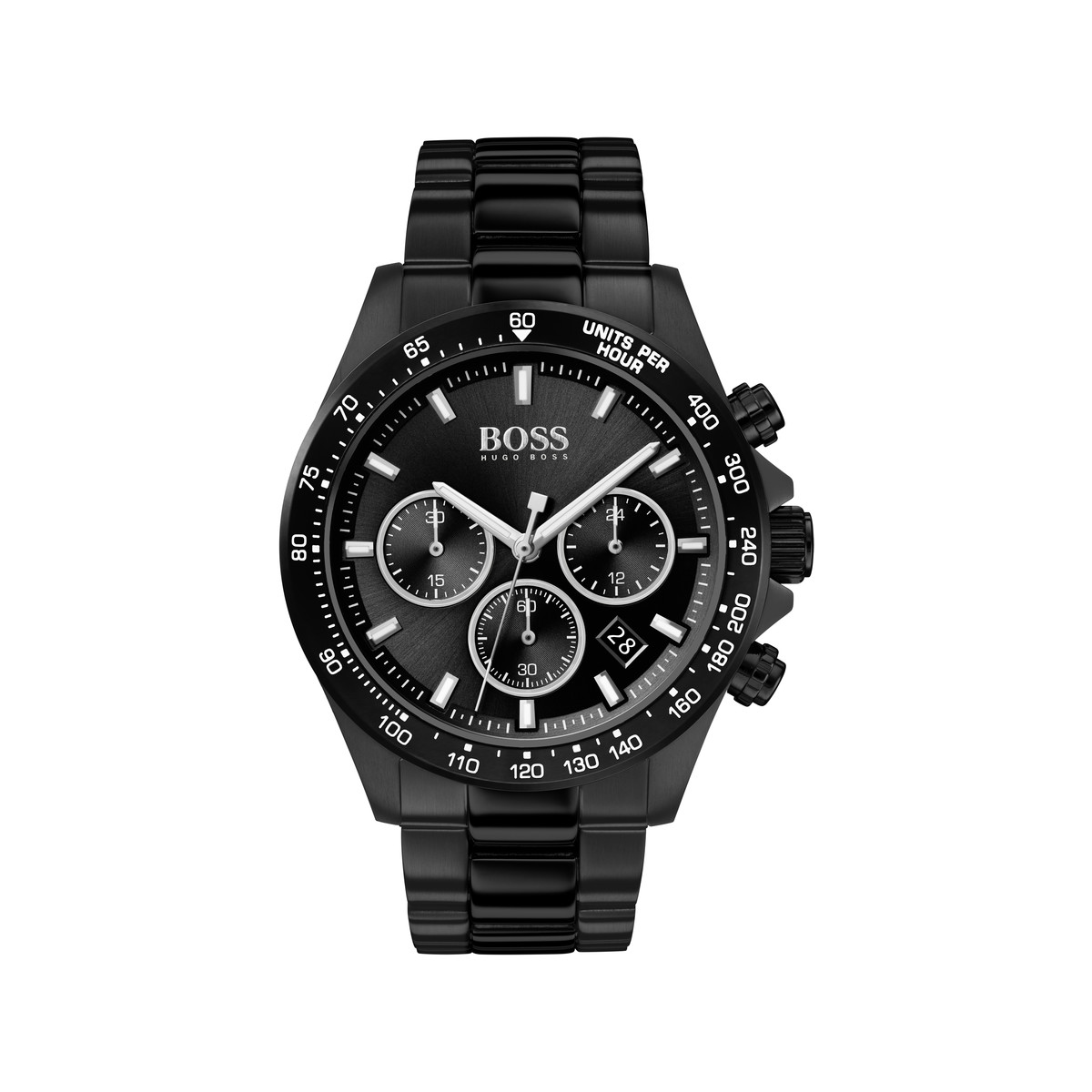 Montre Hugo Boss homme chronographe acier noir - Homme - modèle 1513754 ...