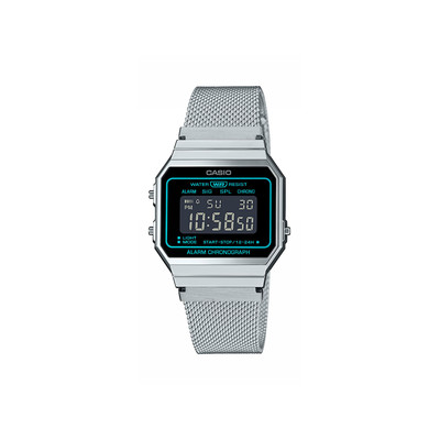 Montre CASIO vintage iconic homme bracelet acier argent | MATY