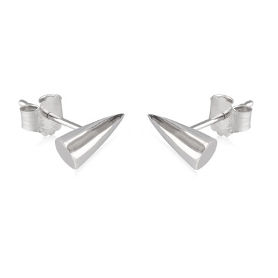 Boucles d'oreille argent rhodié forme cône 2COLORS | MATY