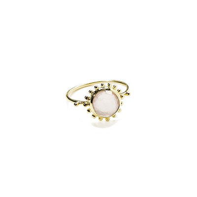 Bague Soleil et Quartz Rose, Surya AGNES DE VERNEUIL | MATY