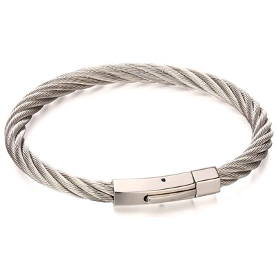 Bracelet torsadé en acier inoxydable MON-BIJOU | MATY