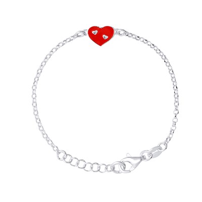 Bracelet COEUR ROUGE - Argent 925 KIDLOVE PAR STELLA | MATY