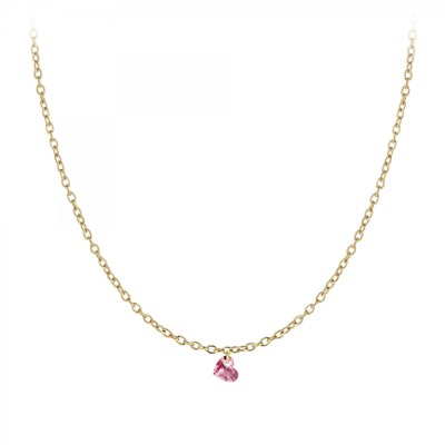 SC Crystal heart and forçat chain | MATY