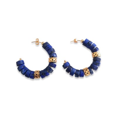 Créoles Alba Lapis Lazuli C CEDILLE | MATY