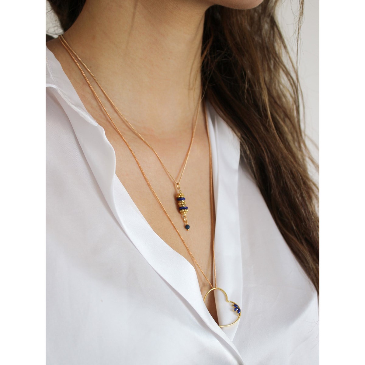Collier tige heishi onyx noir L ATELIER DES DAMES | MATY