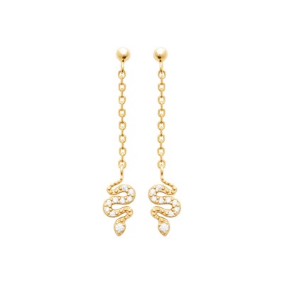 Boucles d'oreilles animal serpent serti d'oxydes de zirconiums avec ...