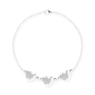 Bracelet coeurs en acier argenté NEOLIA BIJOUX PARIS | MATY