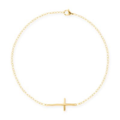 Bracelet croix en acier plaqué jaune NEOLIA BIJOUX PARIS | MATY