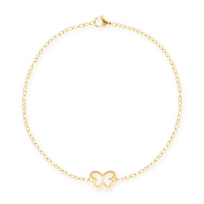 Bracelet papillon en acier plaqué jaune NEOLIA BIJOUX PARIS | MATY