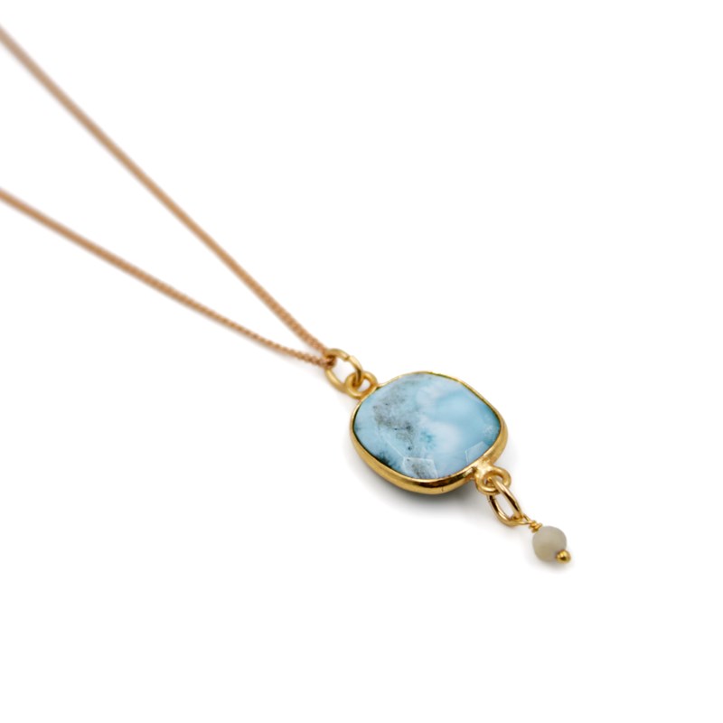 Collier pierre larimar - CATHY L ATELIER DES DAMES | MATY