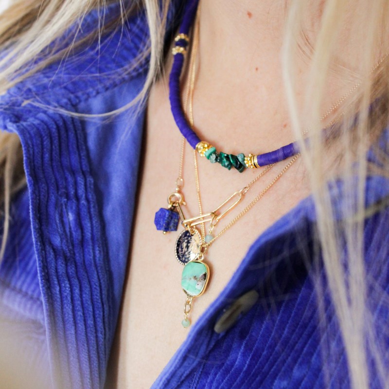 Collier pierre larimar - CATHY L ATELIER DES DAMES | MATY