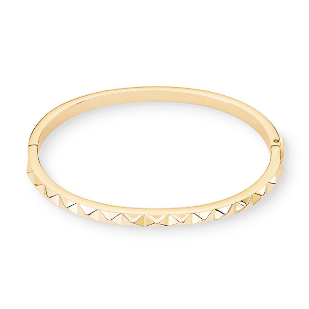 Bracelet jonc Coeur de Lion Spikes acier doré | MATY