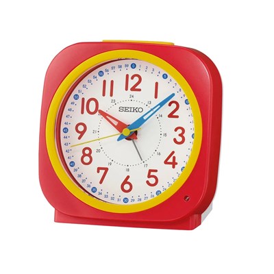Children's alarm clock Seiko square red metallic SEIKO CLOCKS | MATY
